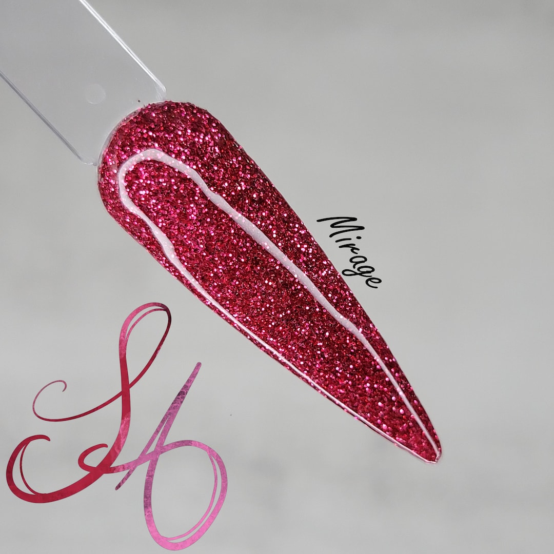 Mirage Dip Powder Pink Glitter - Etsy