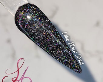 Black Sparkle Dip Powder - Etsy
