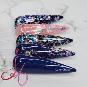 Lake Chelan Dark Blue Dip Powder - Etsy