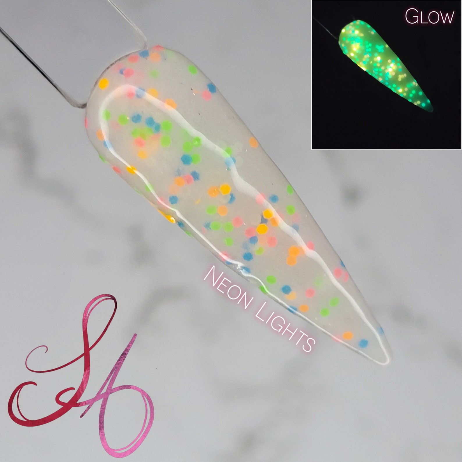 Neon Lights Glow in the Dark Dip Powder Collection - Etsy