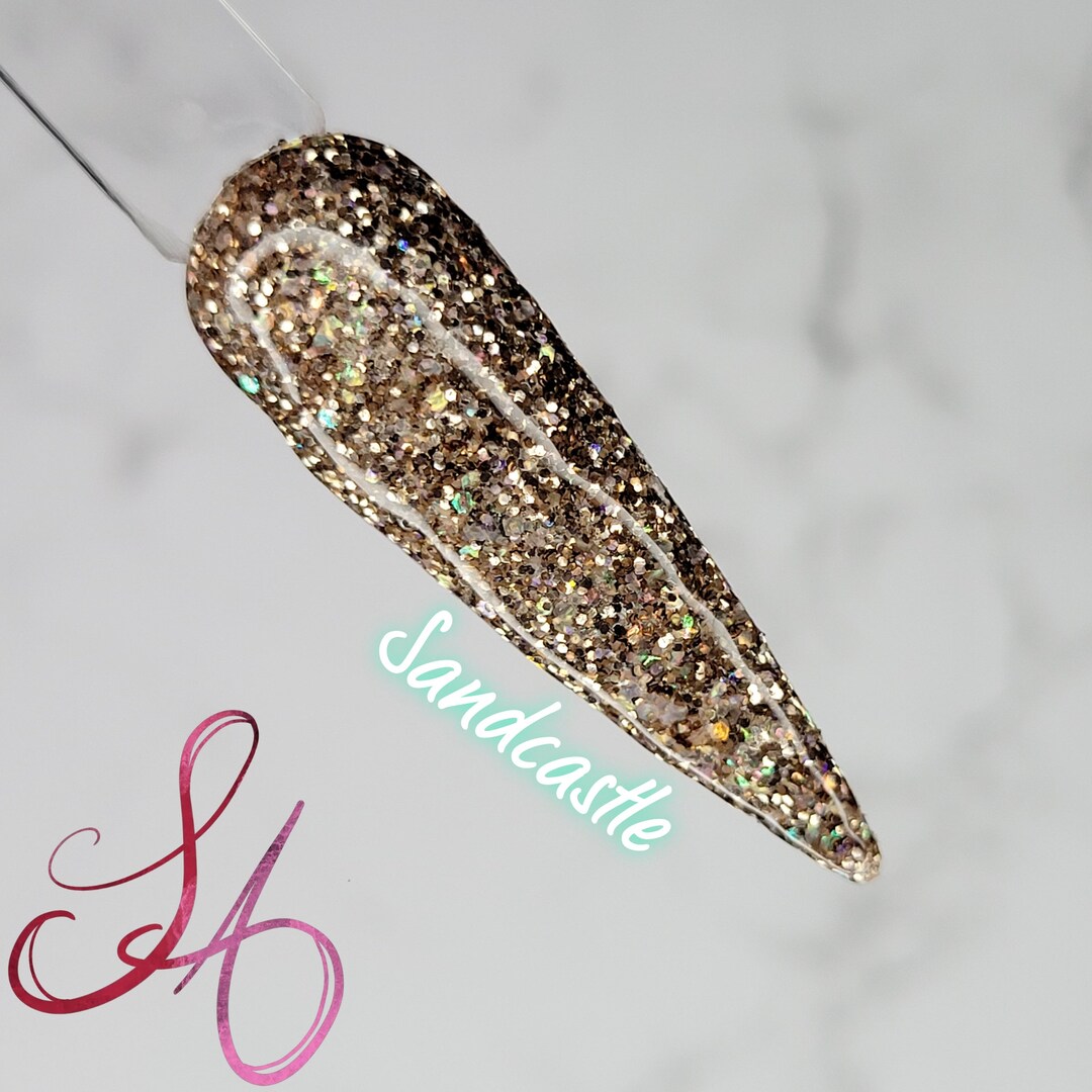 Sandcastle Gold Glitter Dip Powder - Etsy