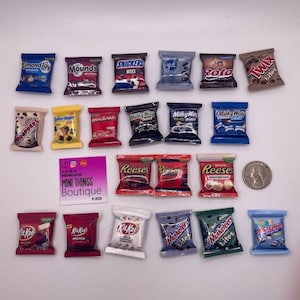 Mini Assorted Pretend Chocolate Candy Bags (each Sold Separately) - Etsy