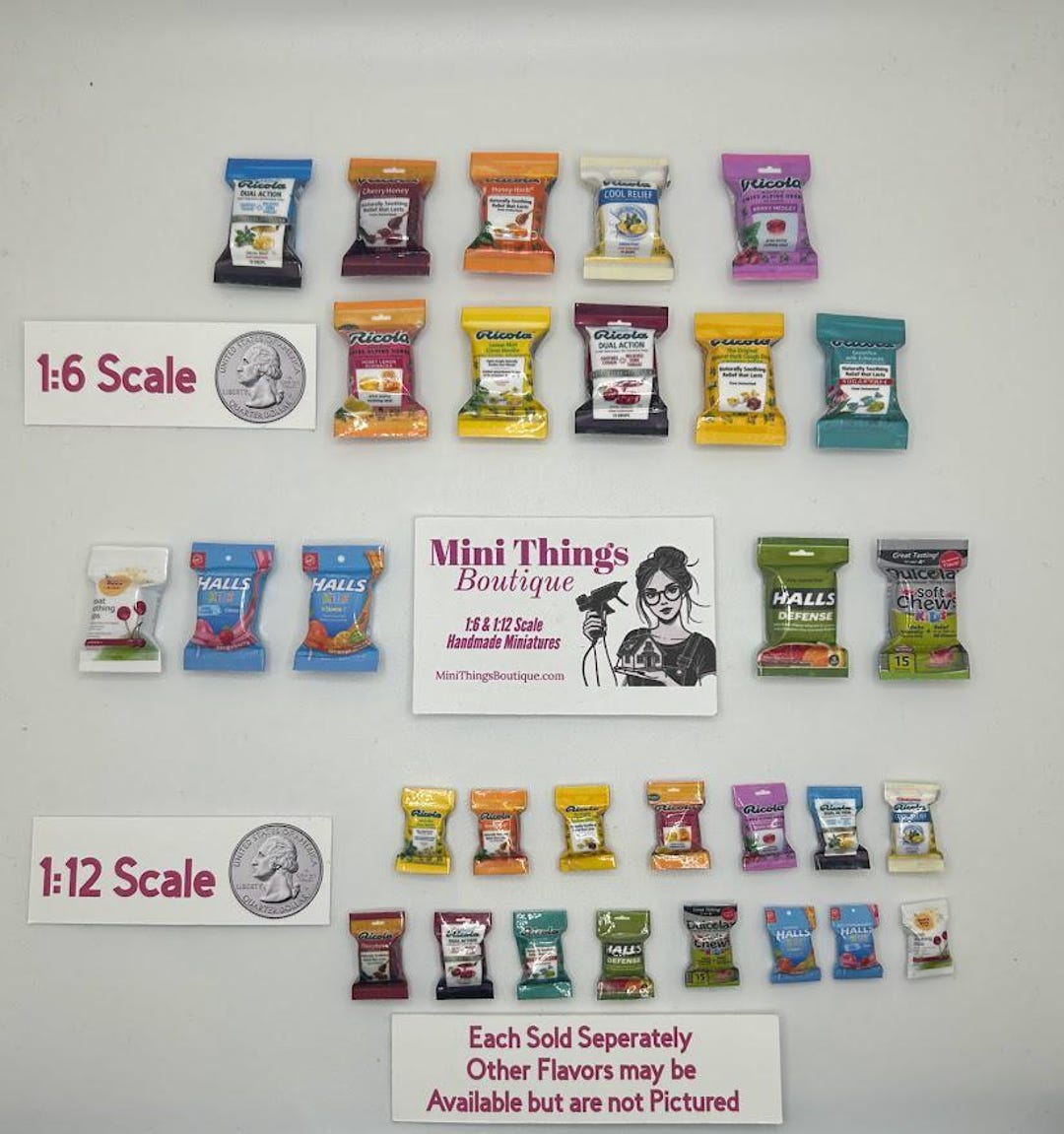 Mini Cough Drops Bags Pretend (each Sold Separately) - Etsy