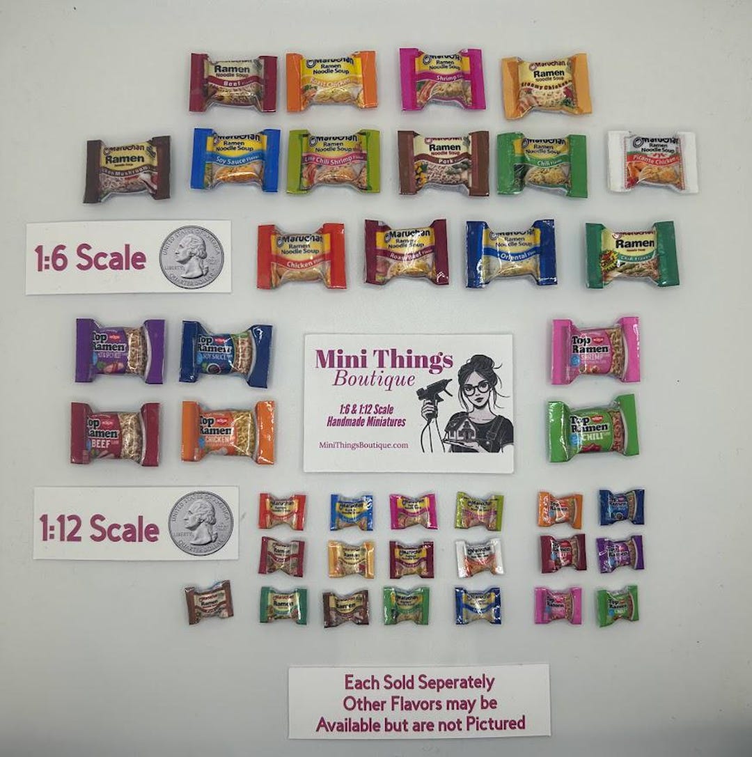 Mini Ramen Packs Pretend Bags (each Sold Separately) - Etsy