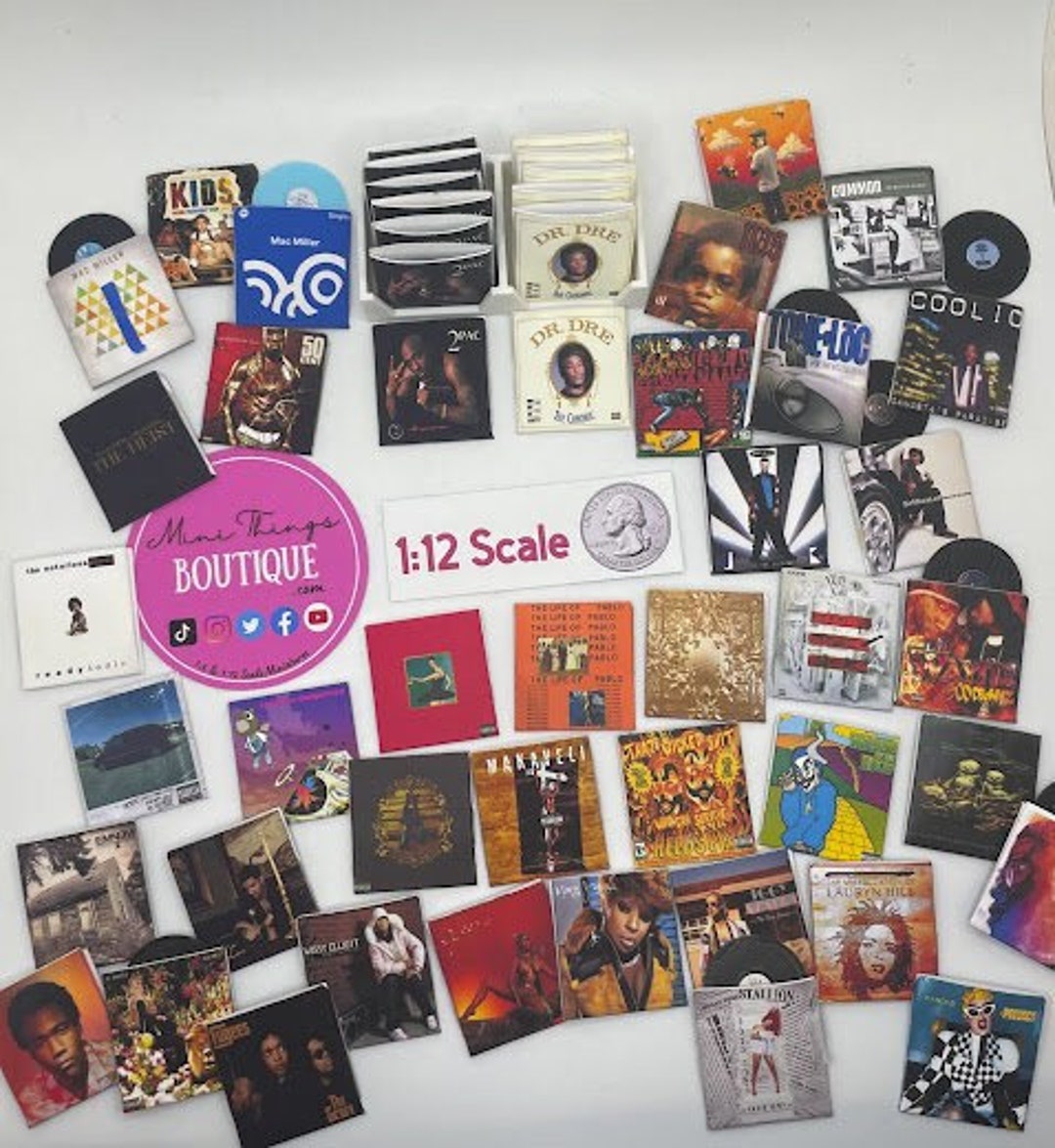 1:12 Scale Hip Hop Rap Mini Record Albums With PRETEND Records Inside ...