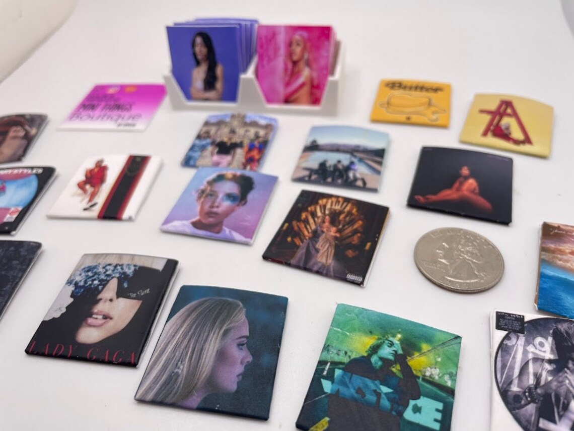 1:12 Scale Post 2000's Pop Record Albums With Pretend - Etsy