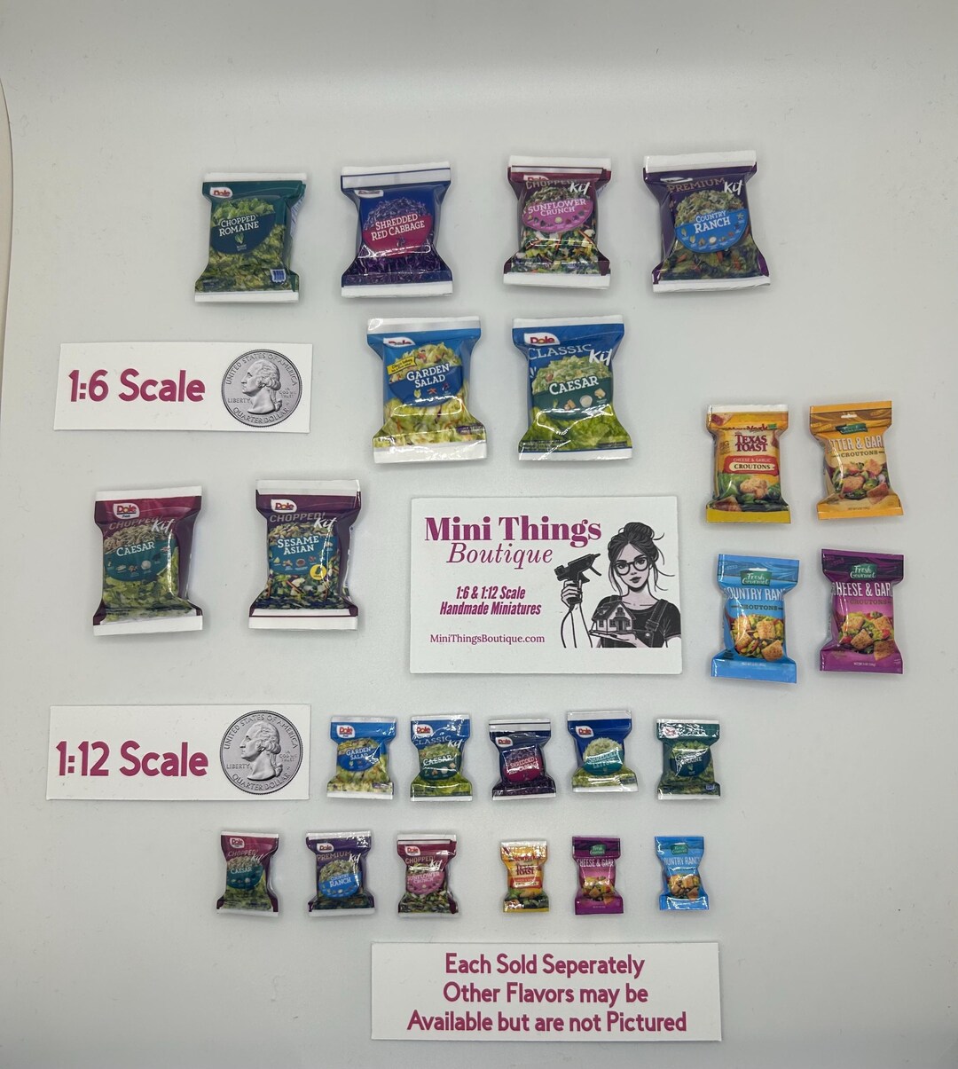 Mini Pretend Salad & Crouton Bags (each Sold Separately) - Etsy
