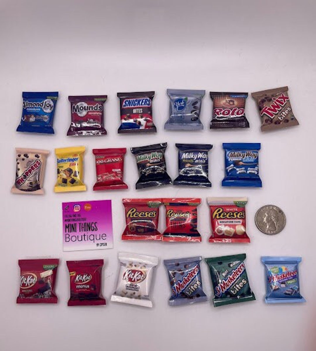 Mini Assorted Pretend Chocolate Candy Bags (each Sold Separately) - Etsy