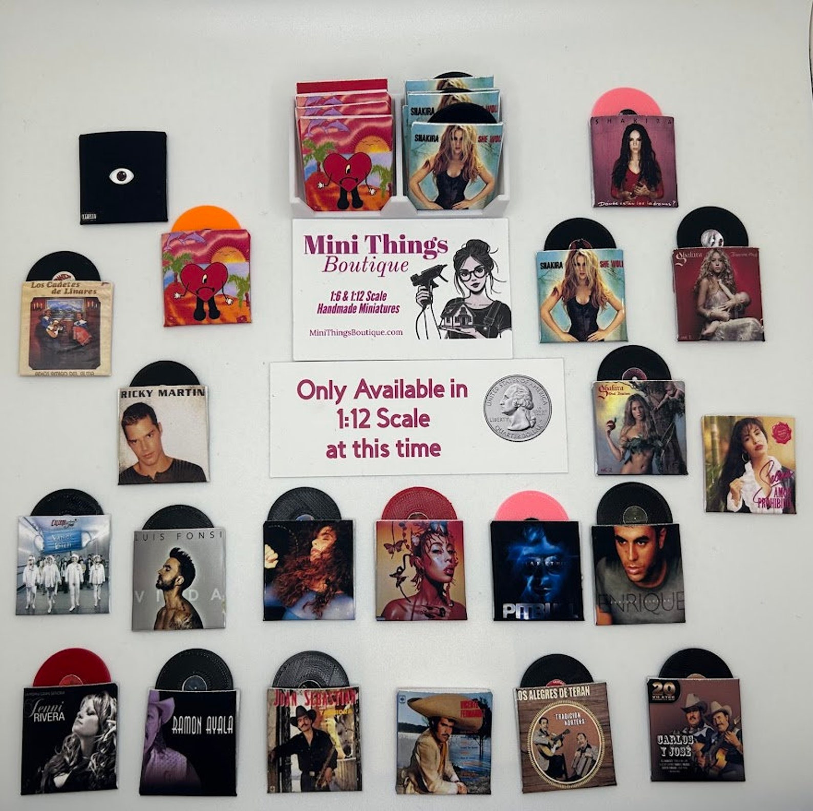 1:12 Scale Latin Record Albums With Pretend Records Inside (handmade ...