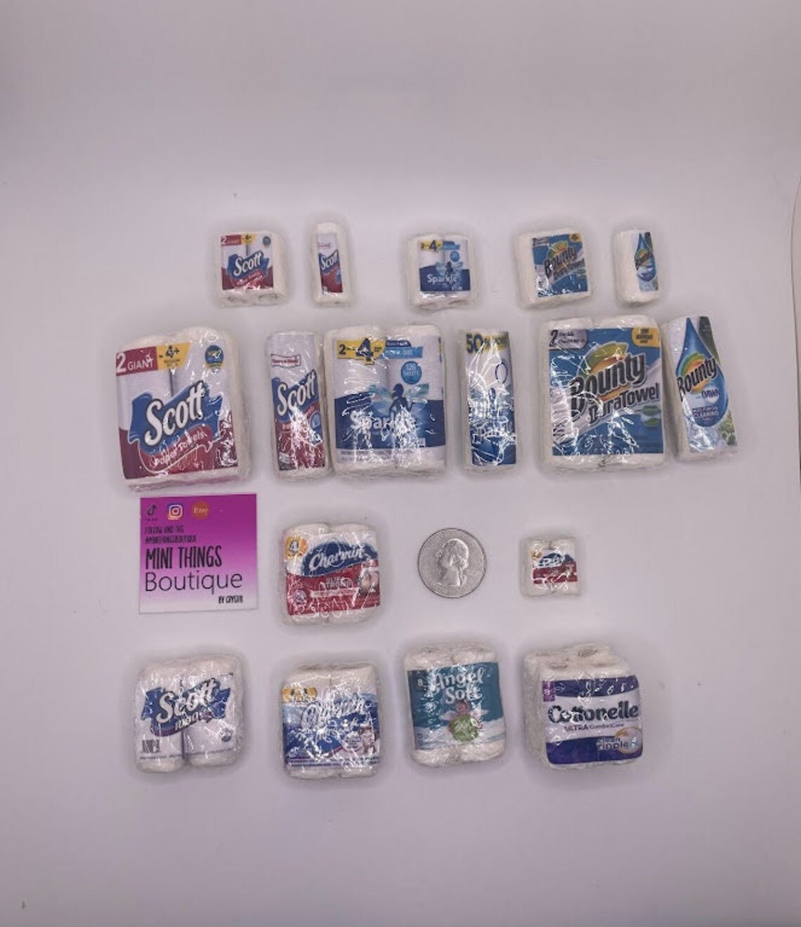 Mini Toilet Paper & Paper Towel Packs Made With Real Paper - Etsy