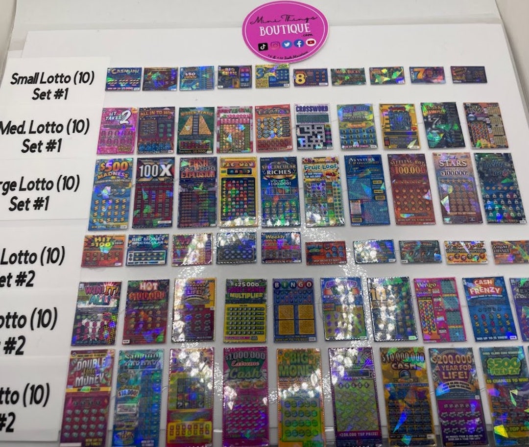 Mini FAKE Holographic Lottery Scratchers - Etsy