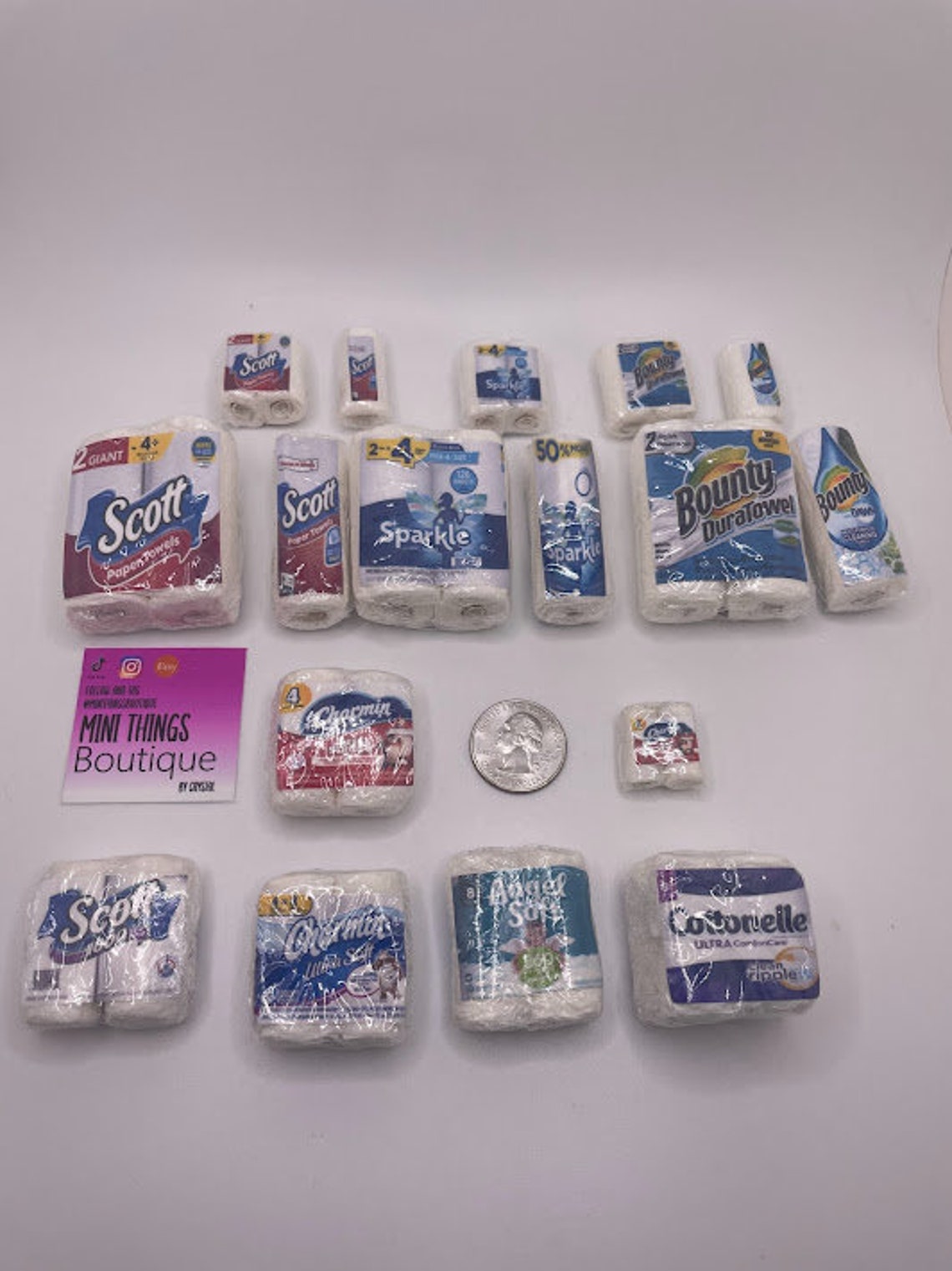 Mini Toilet Paper & Paper Towel Packs Made With Real Paper - Etsy