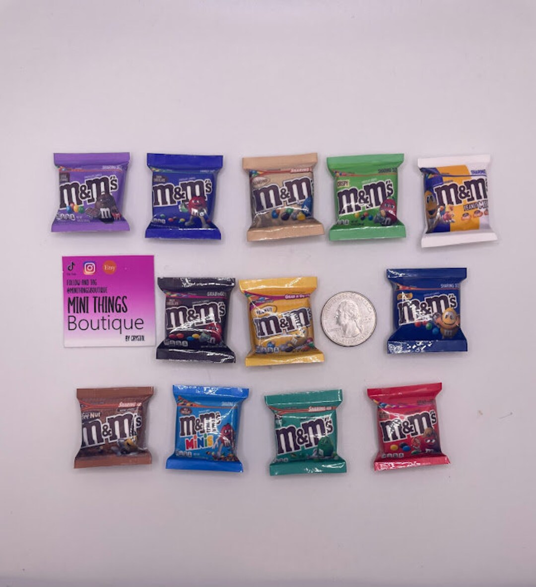 Mini M Chocolate Candy Pretend Bags each Sold Separately - Etsy