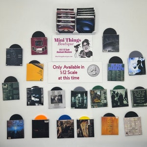 1:12 Scale Metal/electric Record Albums With Pretend Records Inside ...