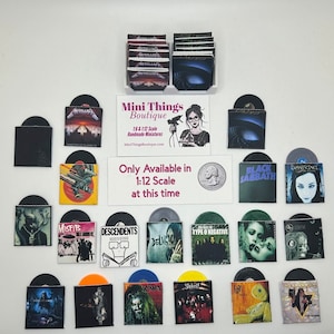 1:12 Scale Metal/electric Record Albums With Pretend Records Inside ...