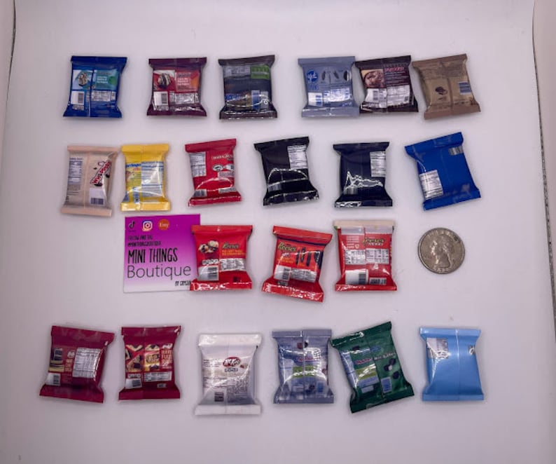Mini Assorted Pretend Chocolate Candy Bags (each Sold Separately) - Etsy