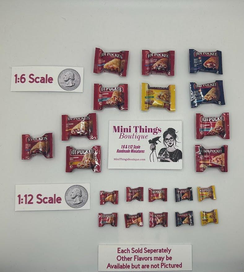 Mini Hot Pocket Pretend Bags (each Sold Separately) - Etsy
