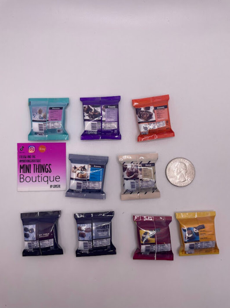 Mini Chocolate Assorted Candy Pretend Bags - Etsy