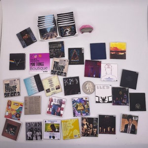 1:12 Scale Classic Rock 1 of 2 Mini Record Albums With Pretend Record ...