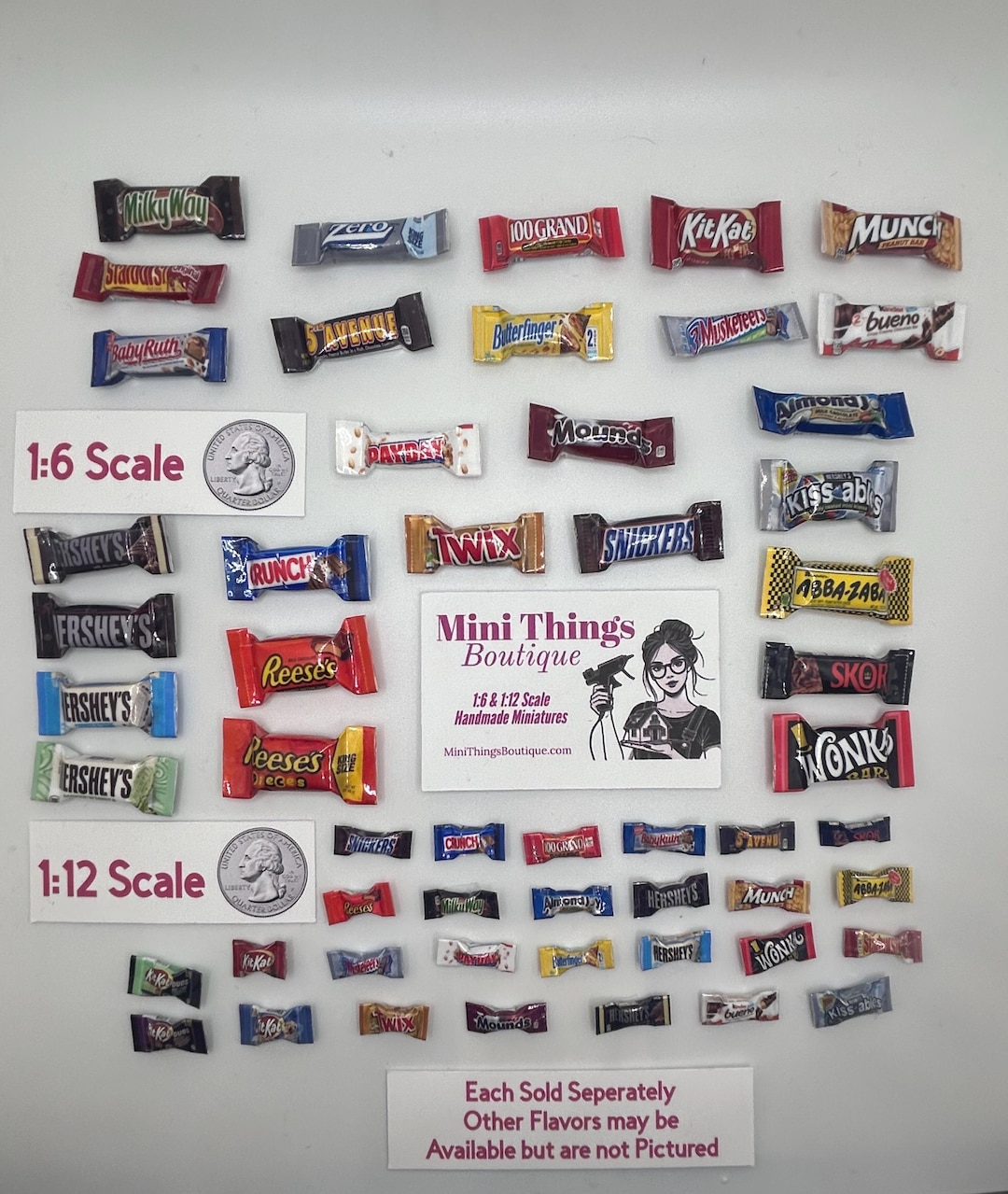 Mini Candy Bars Pretend (each Sold Separately) - Etsy