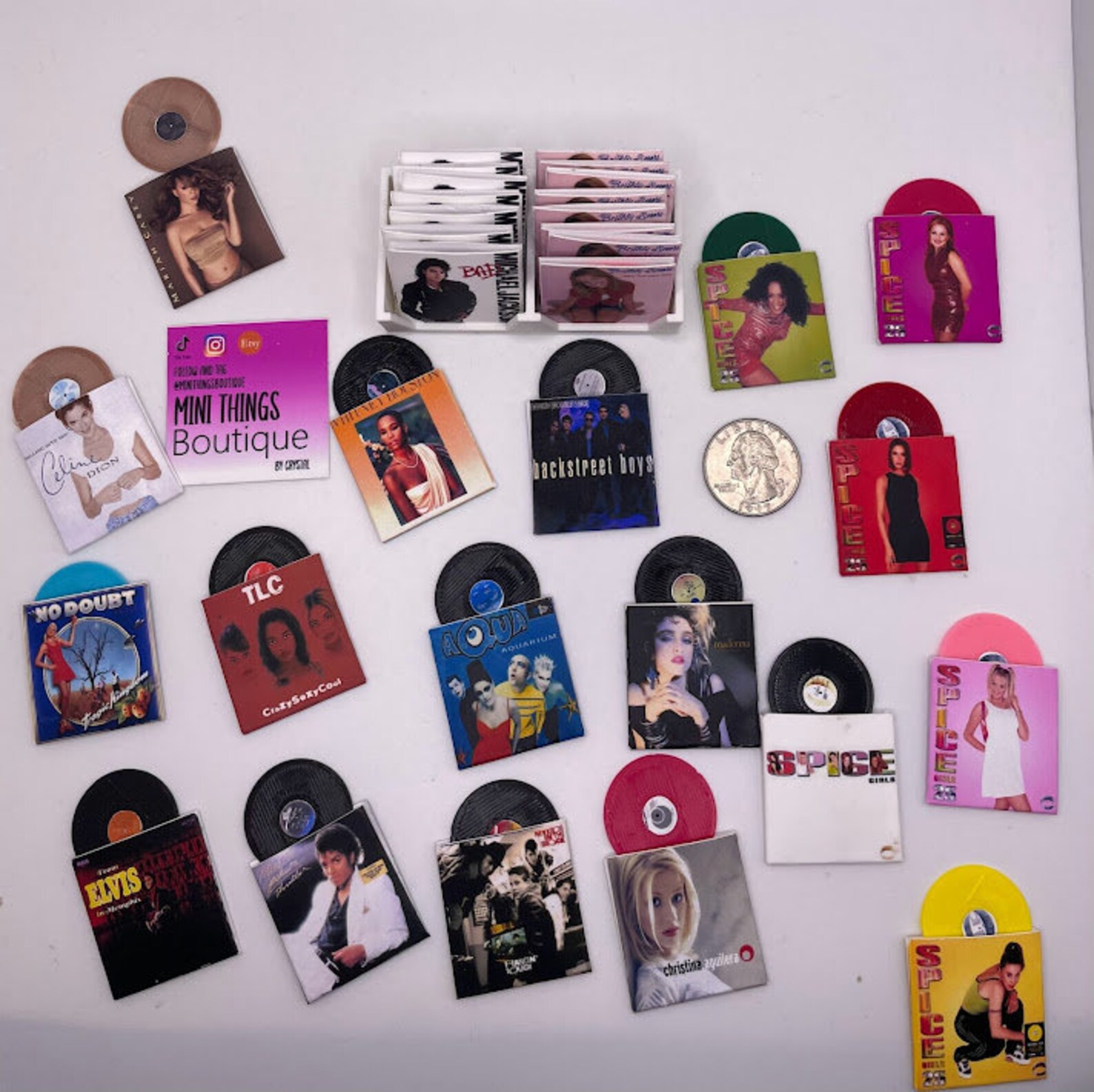 1:12 Scale PRE 2000's Pop Record Albums With Pretend - Etsy
