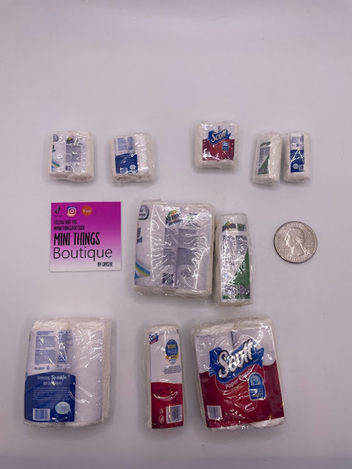 Mini Toilet Paper & Paper Towel Packs Made With Real Paper - Etsy