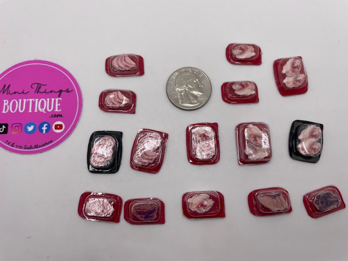 1:12 Mini Lunch Meat Containers Pretend - Etsy