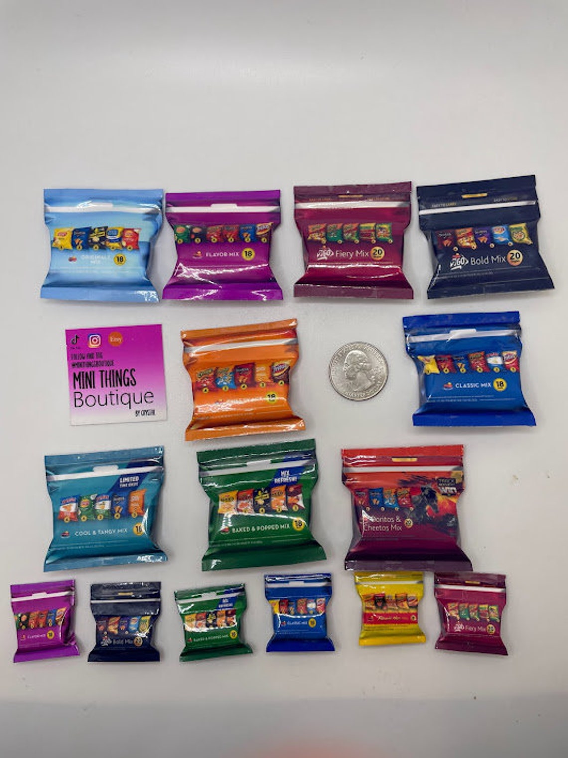Mini Variety Chip Bags Pretend (each Sold Separately) - Etsy