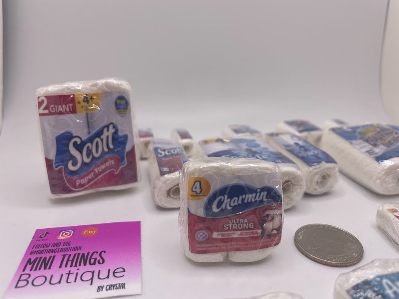 Mini Toilet Paper & Paper Towel Packs Made With Real Paper - Etsy