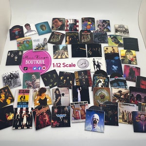 1:12 Scale Classic Rock 1 of 2 Mini Record Albums With Pretend Record ...