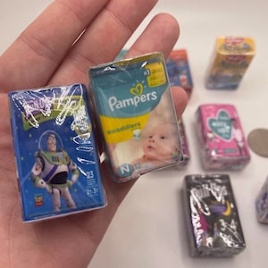 Mini Diapers and Pads Pretend (each Sold Separately) - Etsy