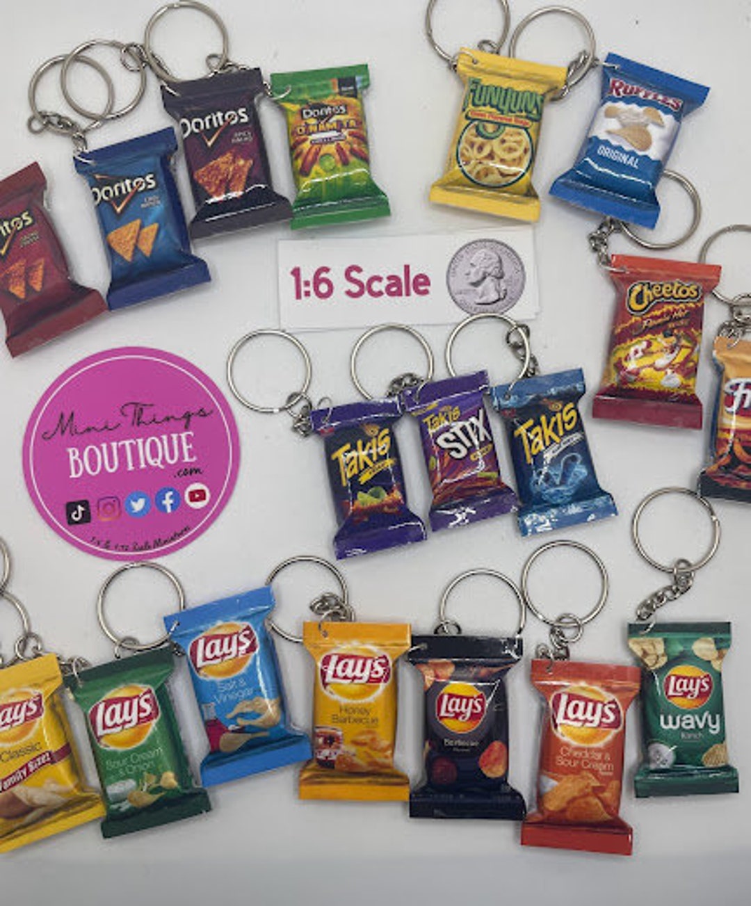 Fun Variety Mini Things Chip Keychains (each Sold Separately) - Etsy