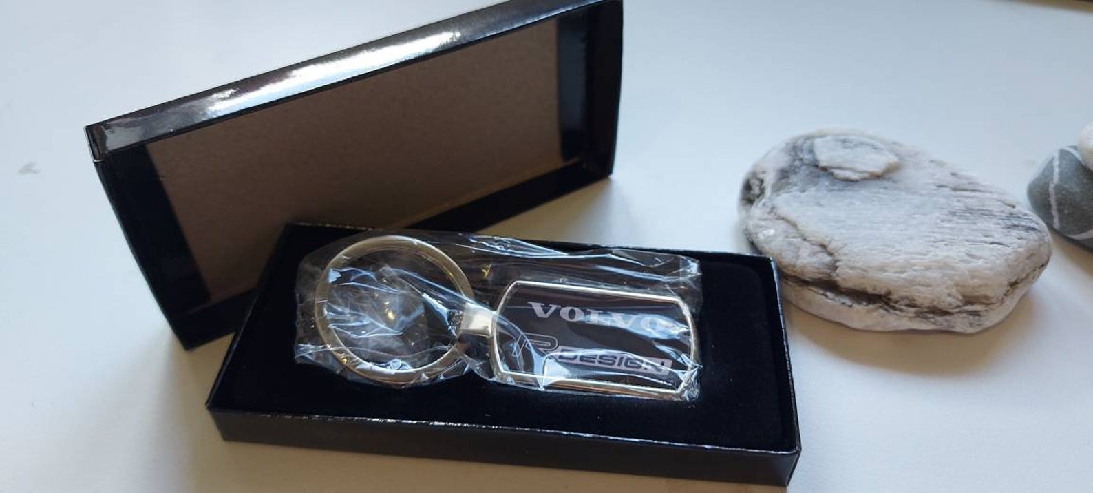 Volvo R Design Chrome Keyring Key Fob Keychain Comes With Free Gift Box ...