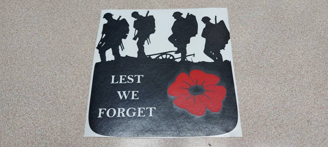 Lest We Forget Remembrance Sticker Decal for Car Van Home Adhesive ...