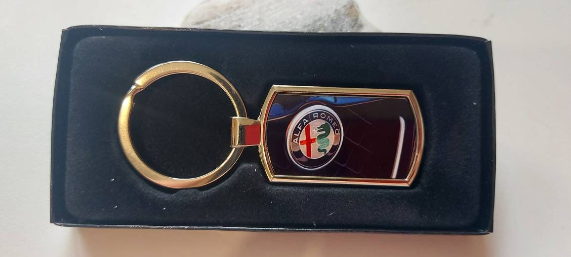 Alfa romeo chrome keyring key fob keychain | Etsy