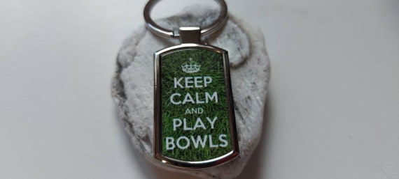 Keep Calm and Play Bowls Logo Metal Silver Chrome Keyring Key - Etsy UK
