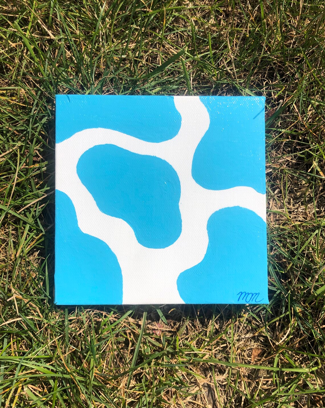 Blue Cow Print - Etsy