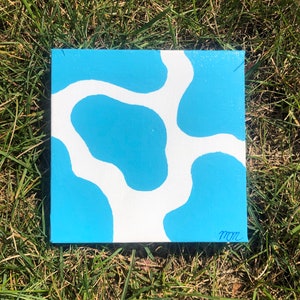 Blue Cow Print - Etsy