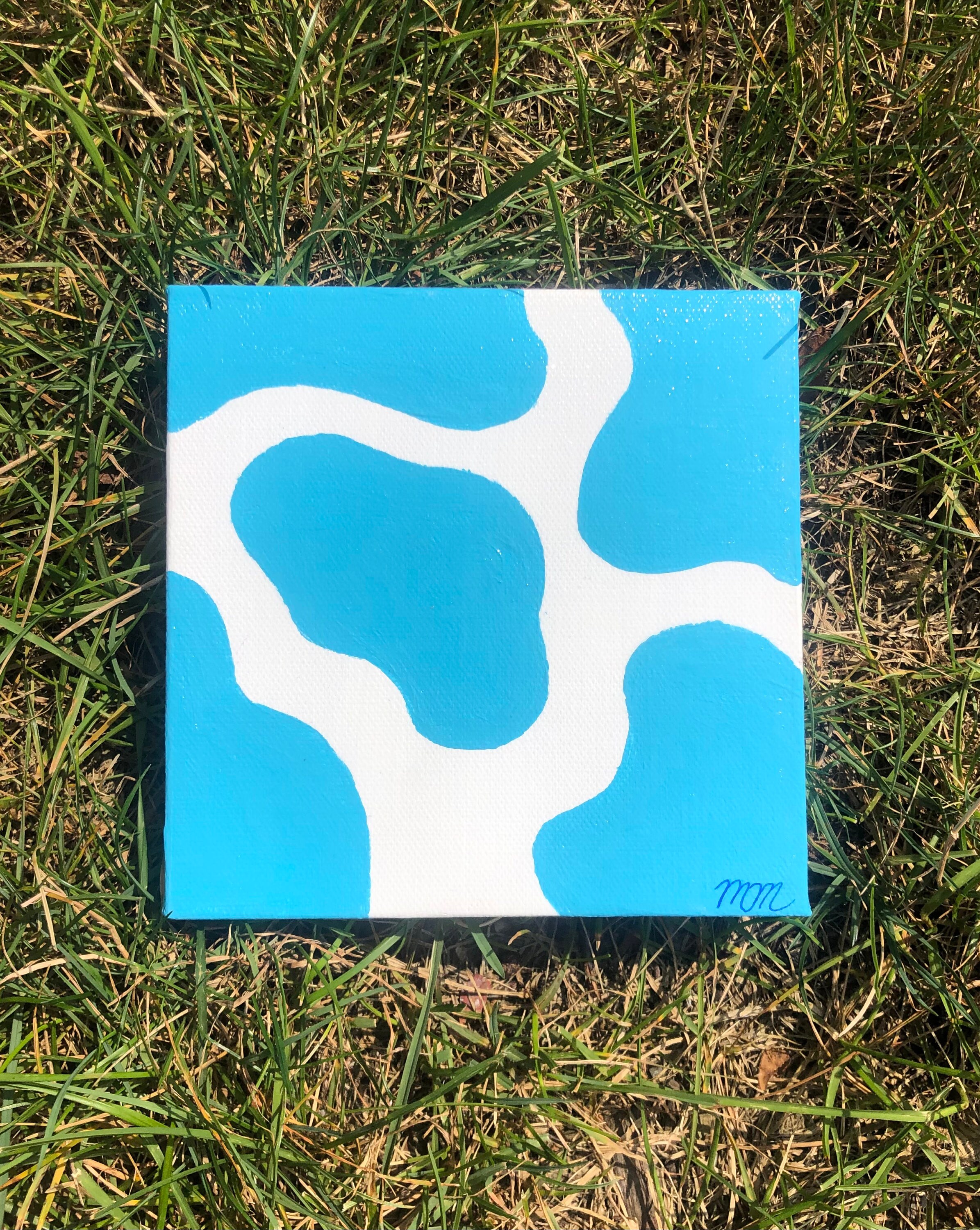 Blue Cow Print - Etsy