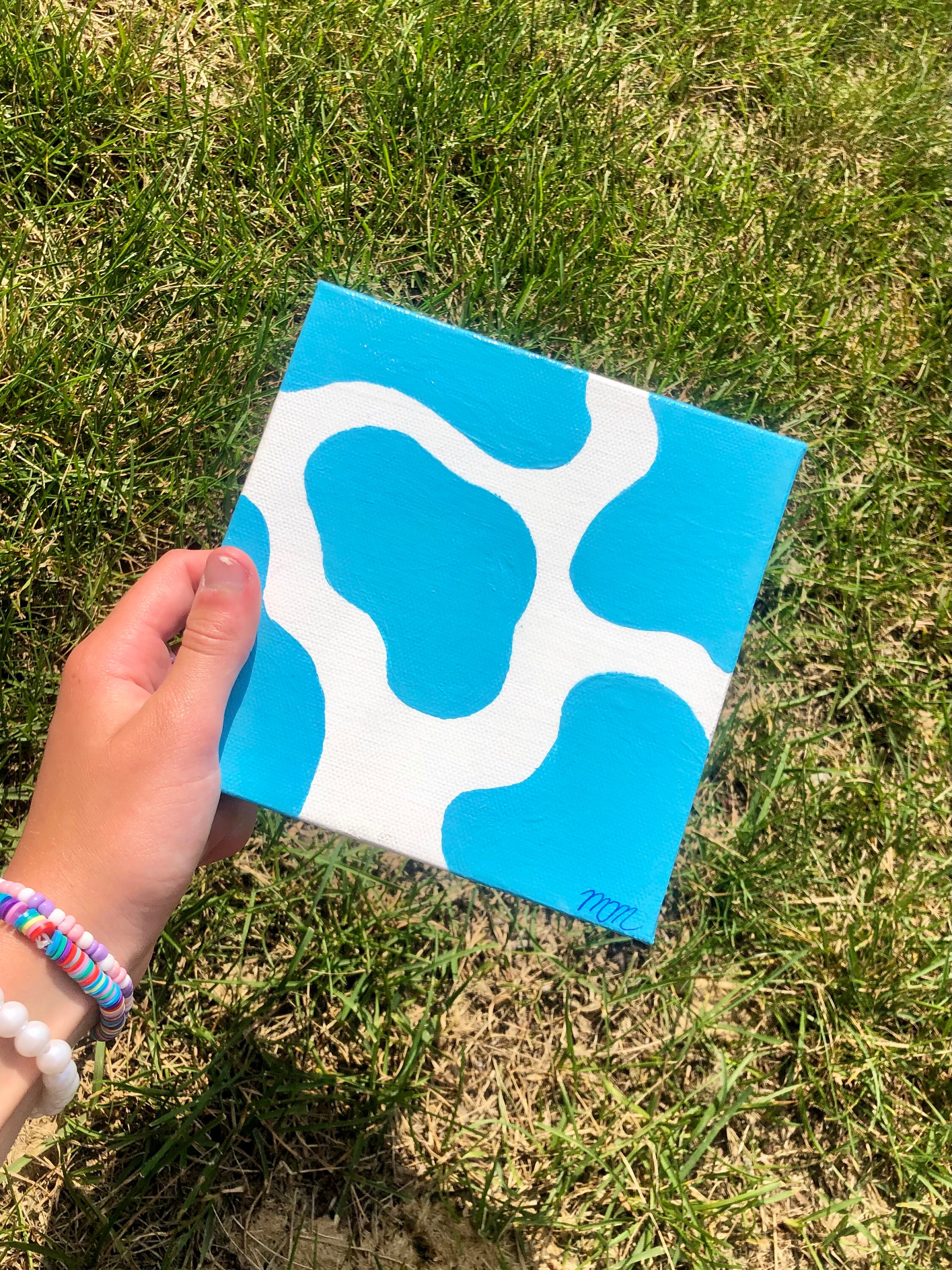 Blue Cow Print - Etsy