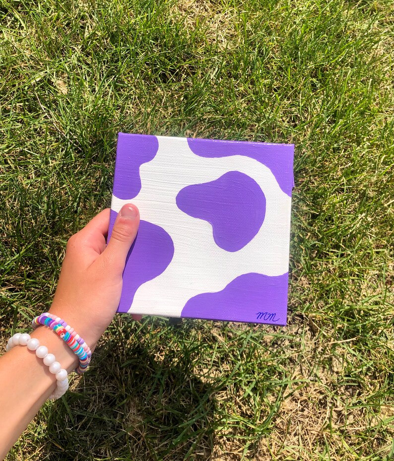 Purple Cow Print - Etsy