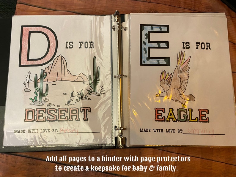 Western Cowboy ABC Coloring Book for Baby Shower - Etsy