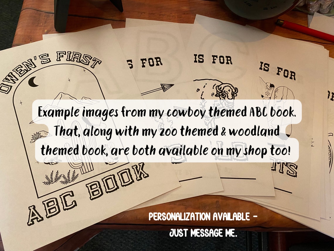 Cute Farm ABC Coloring Book for Baby Shower Game - Etsy