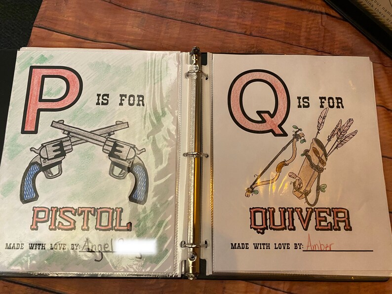 Western Cowboy ABC Coloring Book for Baby Shower - Etsy