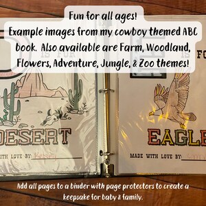 Western Cowboy ABC Coloring Book for Baby Shower Game - Etsy