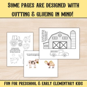 Farm Coloring & Activity Pages for Young Kids - Etsy