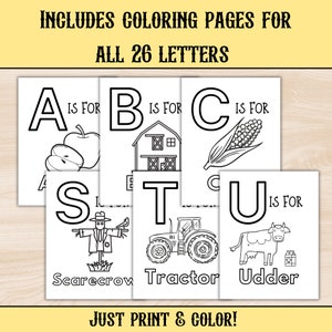 Farm Coloring & Activity Pages for Young Kids - Etsy