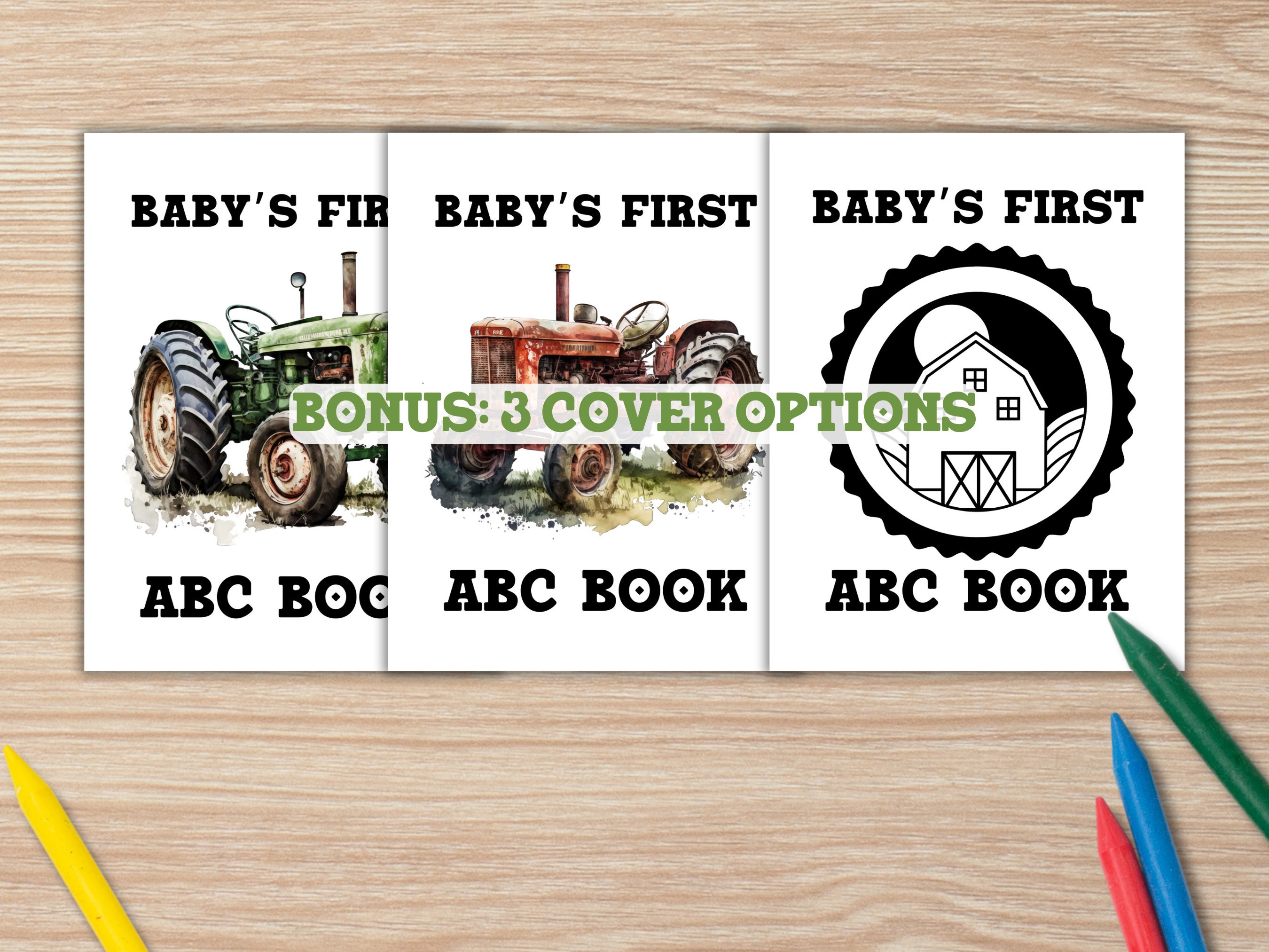 Farm ABC Coloring Book Guestbook for Baby Shower - Etsy