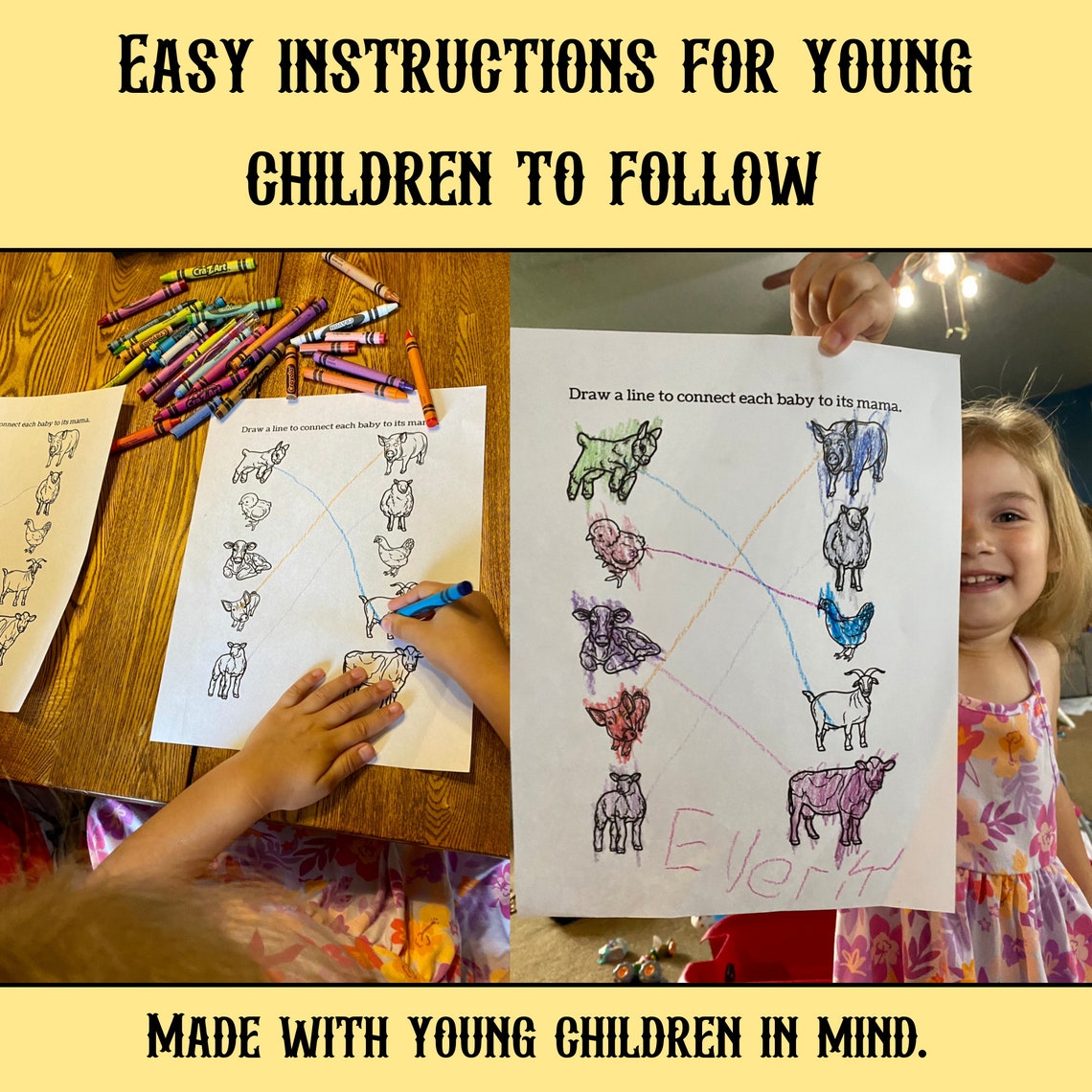 Farm Coloring & Activity Pages for Young Kids - Etsy