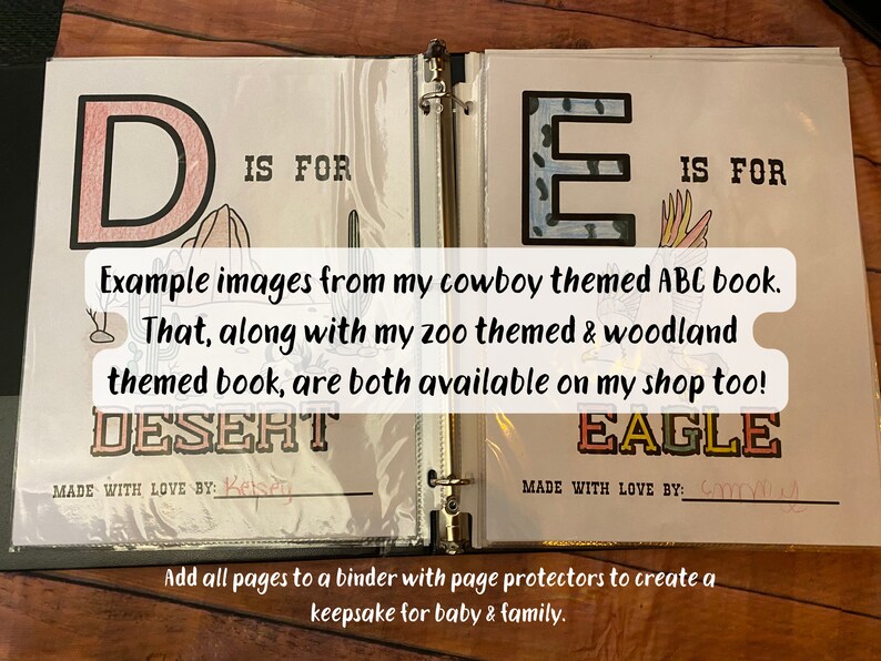 Cute Farm ABC Coloring Book for Baby Shower Game - Etsy